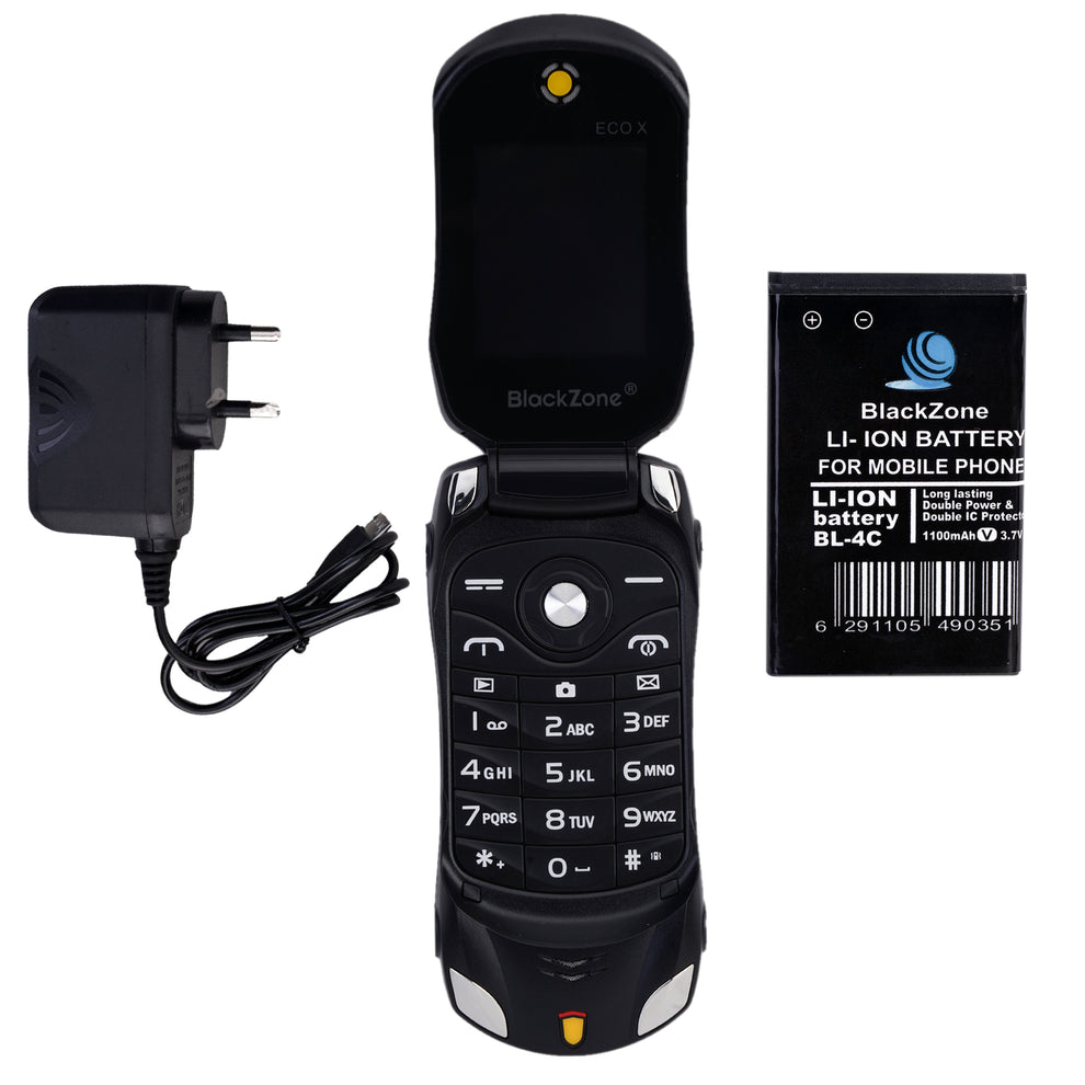 BLACKZONE ECO X 1.8 Inch Ferrari Flip Car Phone with vibration