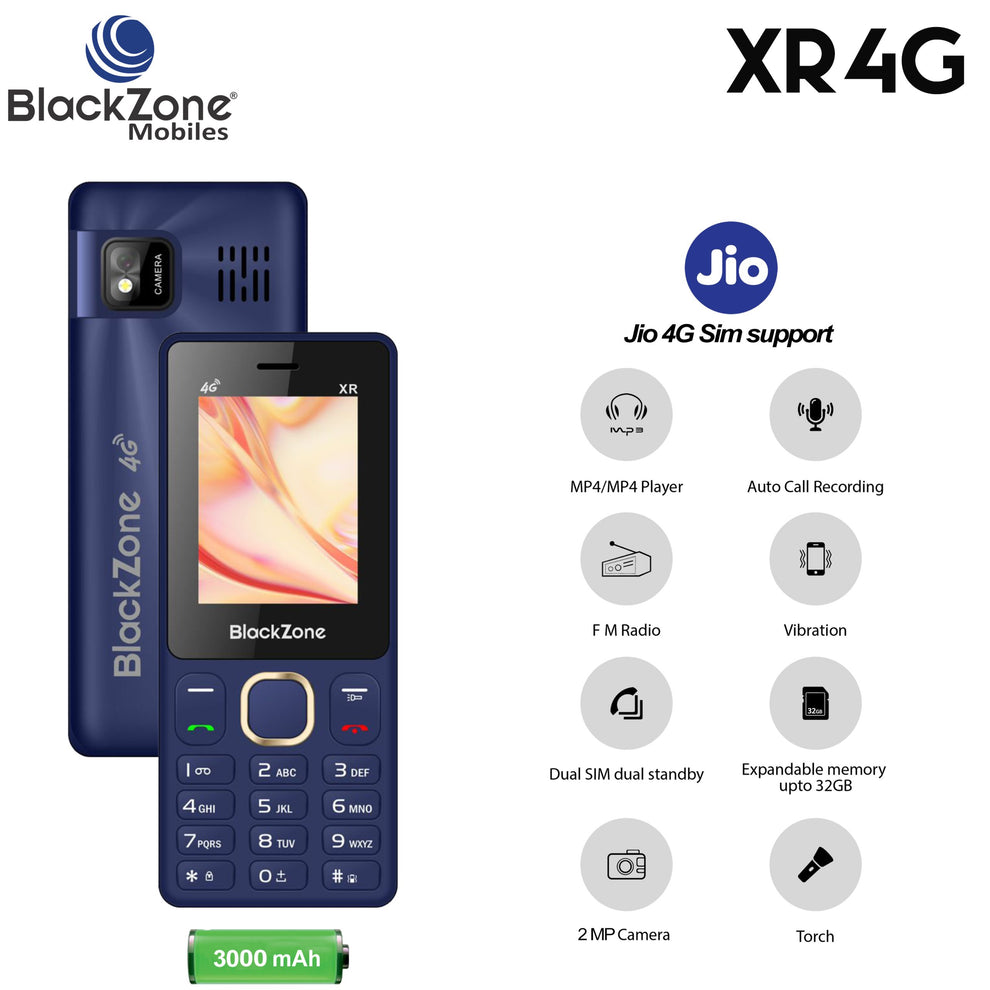 BlackZone XR 4G JIO SIM Support Dual SIM